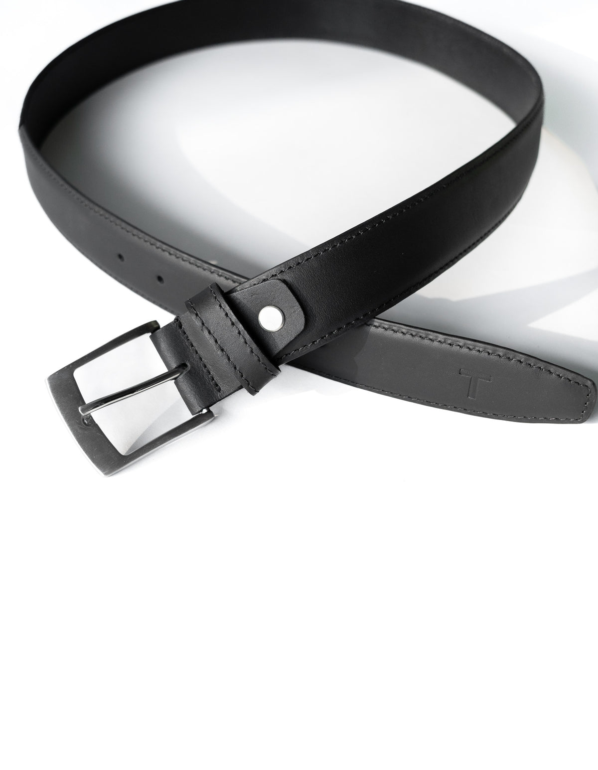 Men's Black Leather Belt | Tea & Tailoring
