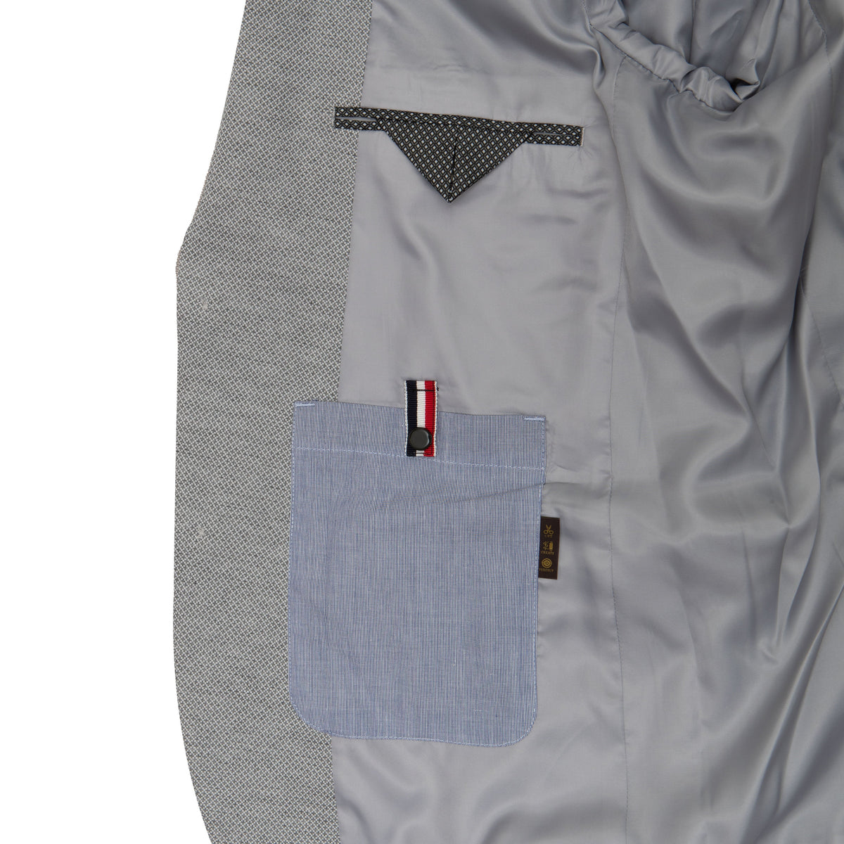 Grey Dobby Stretch Knit Blazer | Tea & Tailoring