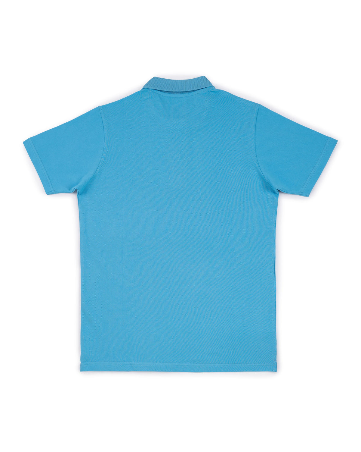 Bare Brown Aqua Blue Slim Fit Lightweight Polo T-Shirt | Tea & Tailoring